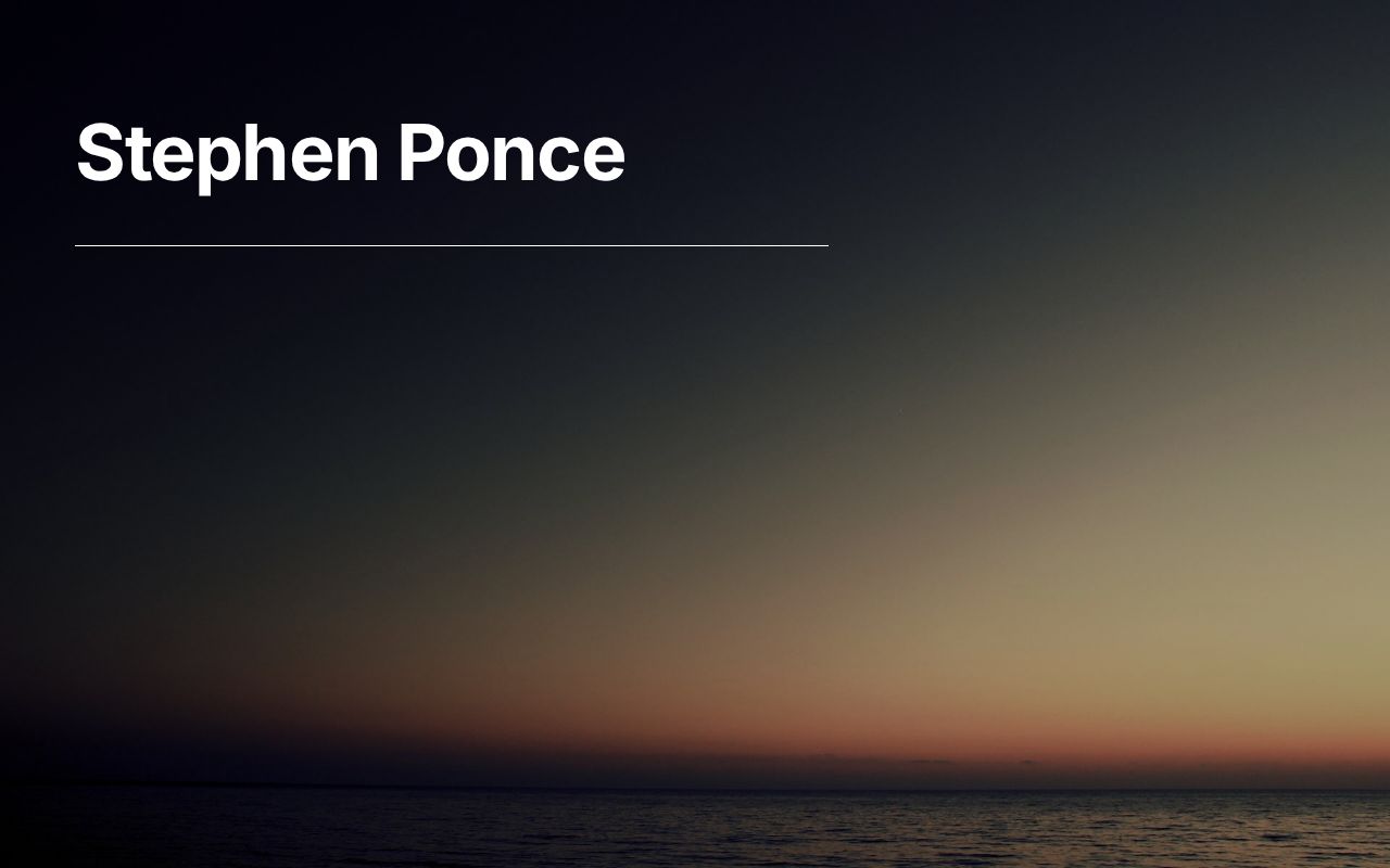 Stephen Ponce | Product Manager